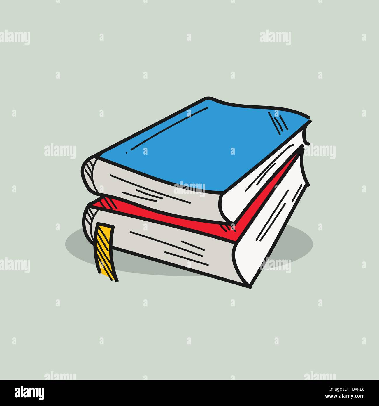 Blank book on color Stock Vector Images - Alamy