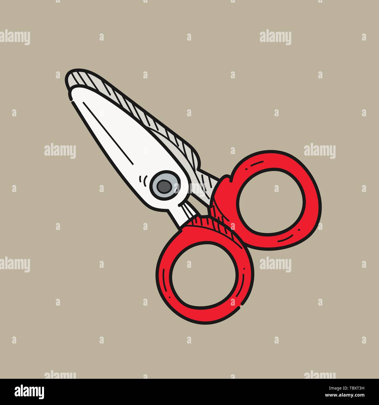 Scissors illustration hi-res stock photography and images - Alamy