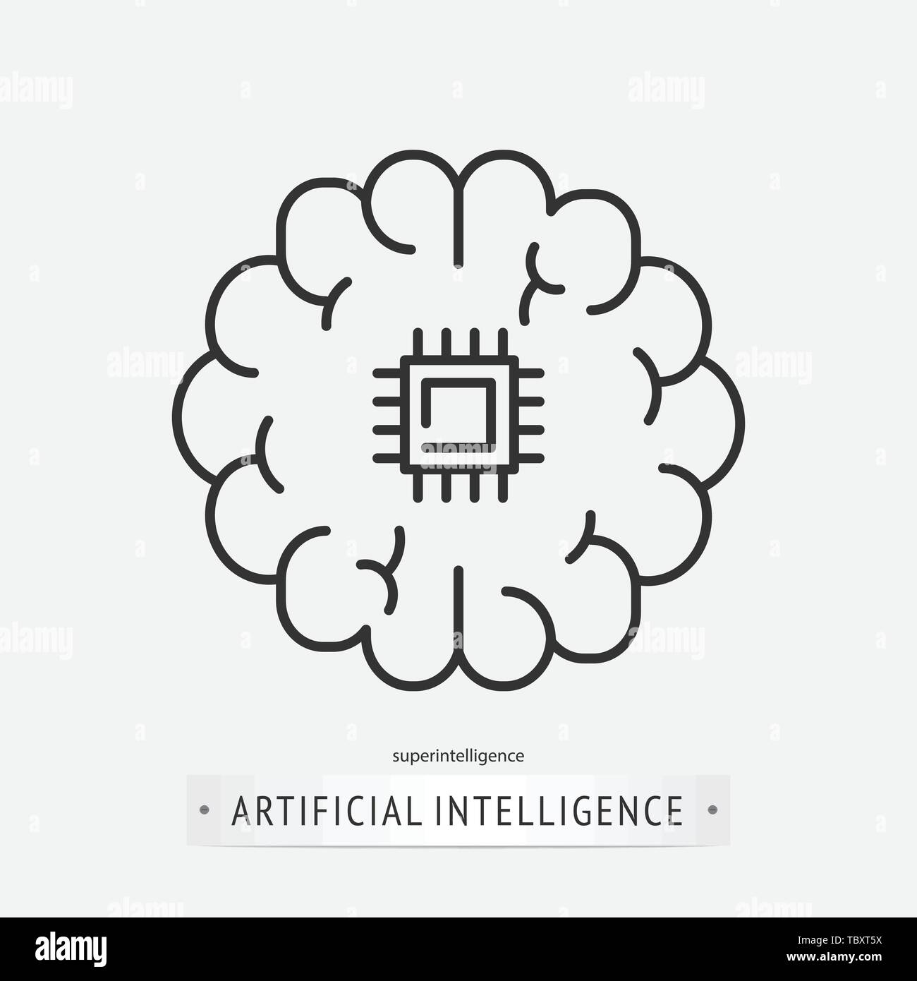artificial intelligence icon design Stock Vector Image & Art - Alamy