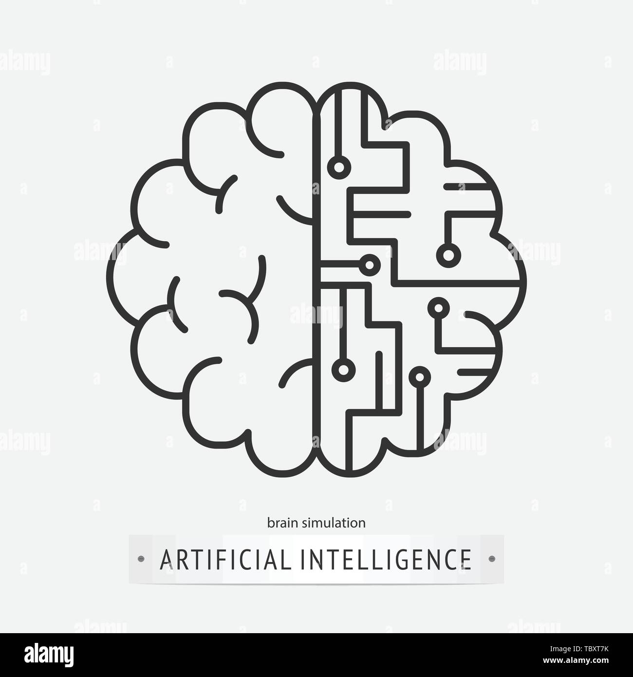artificial intelligence icon design Stock Vector Image & Art - Alamy