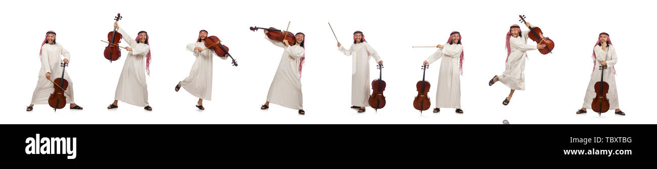 Arab man playing musical instrument Stock Photo - Alamy
