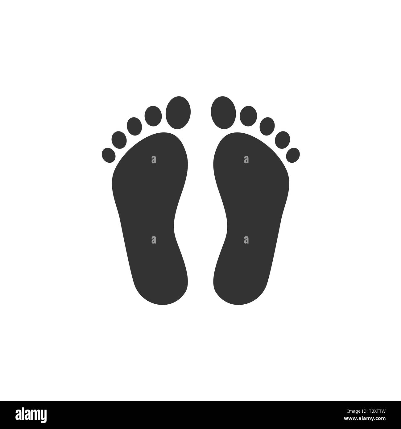 Human organ. Feet icon on a white background. Isolated vector ...