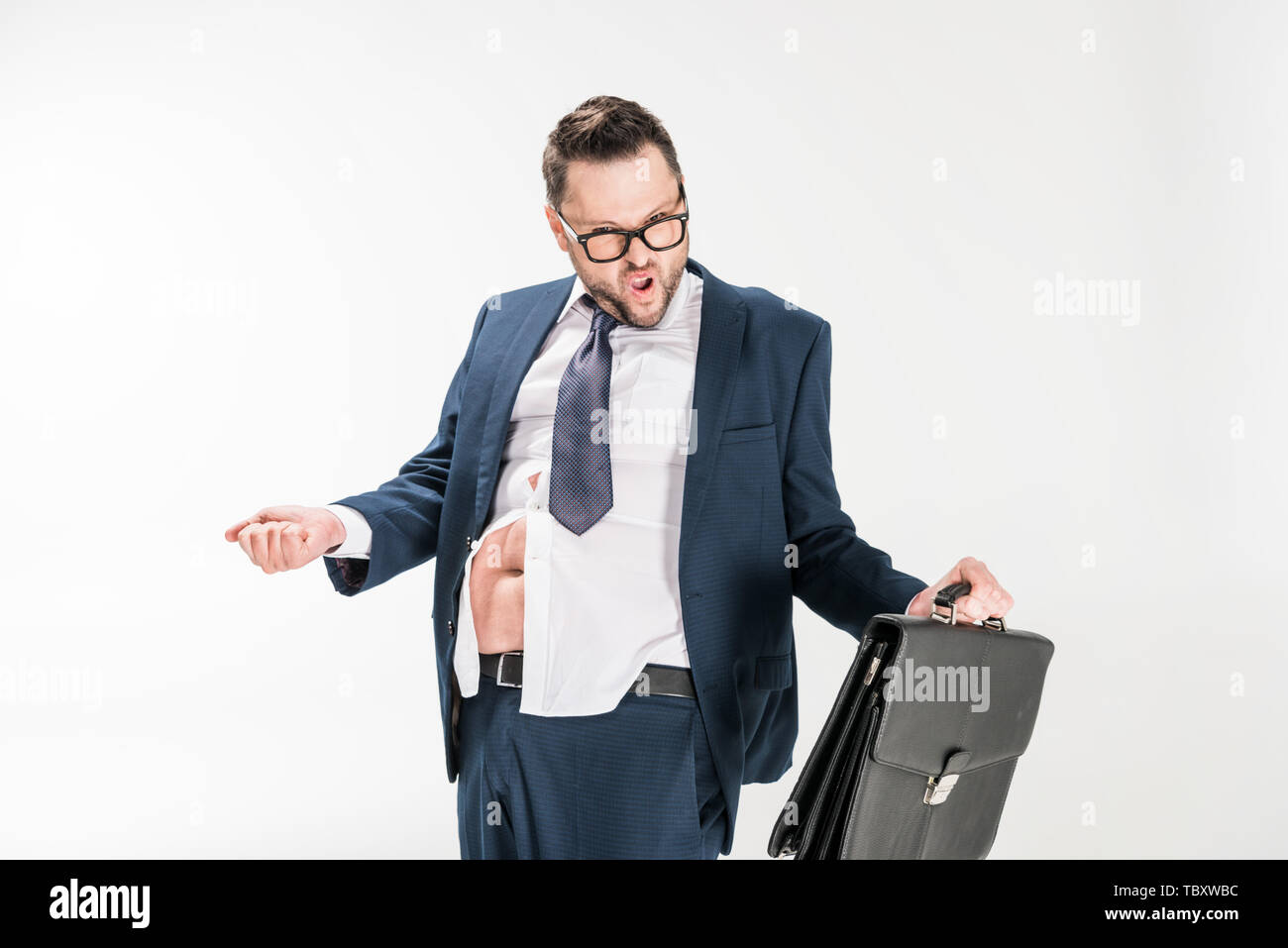 Chubby man in formal clothes hi-res stock photography and images - Alamy
