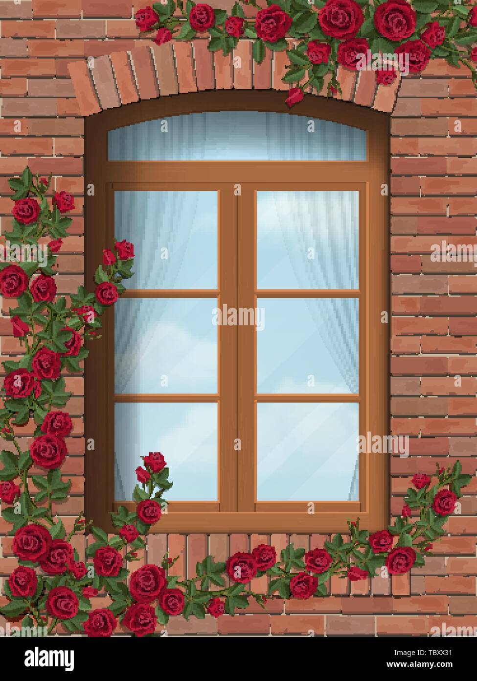 Glass brick wall in Stock Vector Images - Alamy