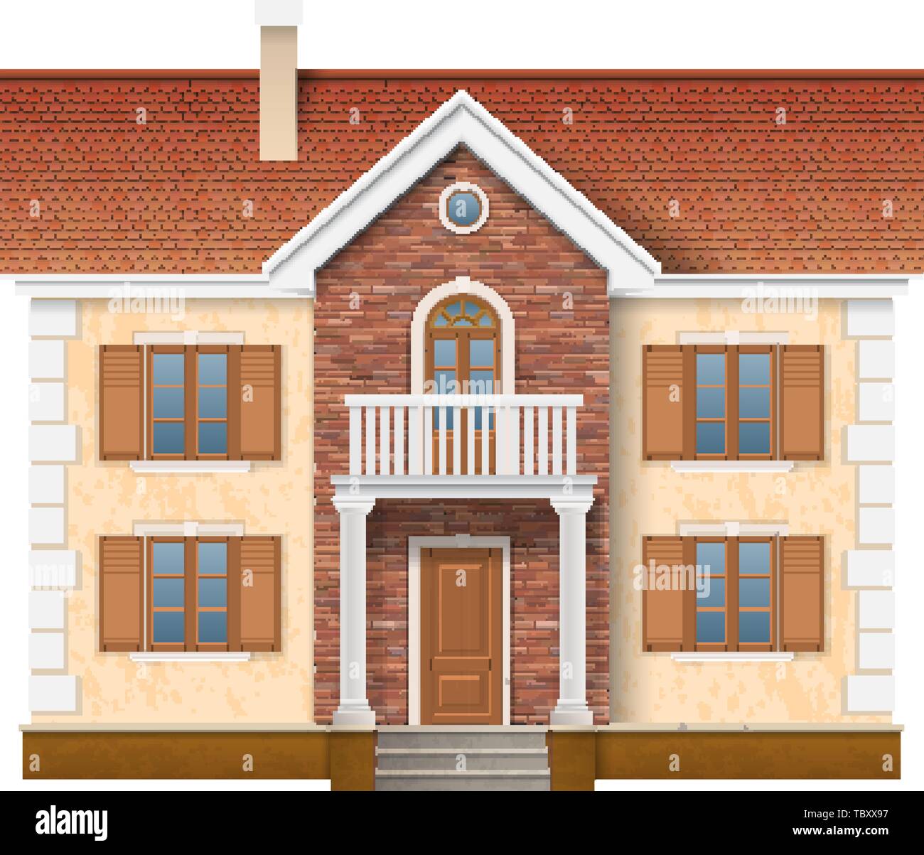 Single story dwelling Stock Vector Images - Alamy