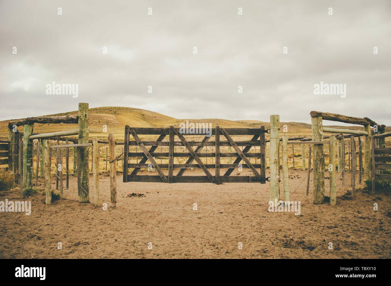 Doors of the entrance of a barn for cattle Stock Photo - Alamy