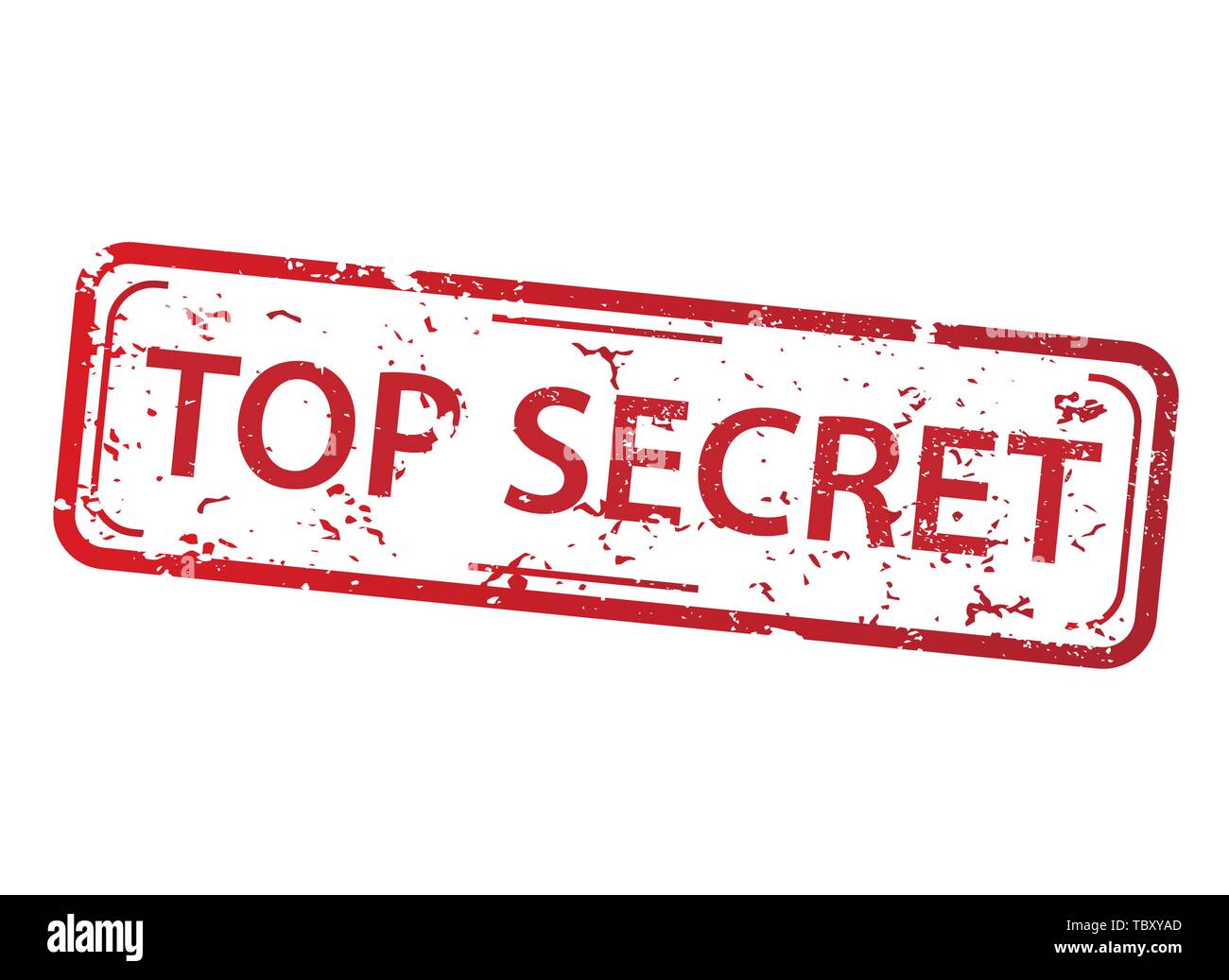 Rectangle red stamp with the words top secret on white background Stock ...