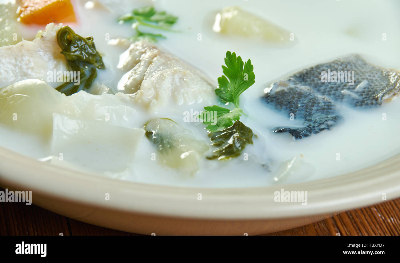 Belgian Flemish Fish Soup, national cuisine, Traditional assorted Asia ...