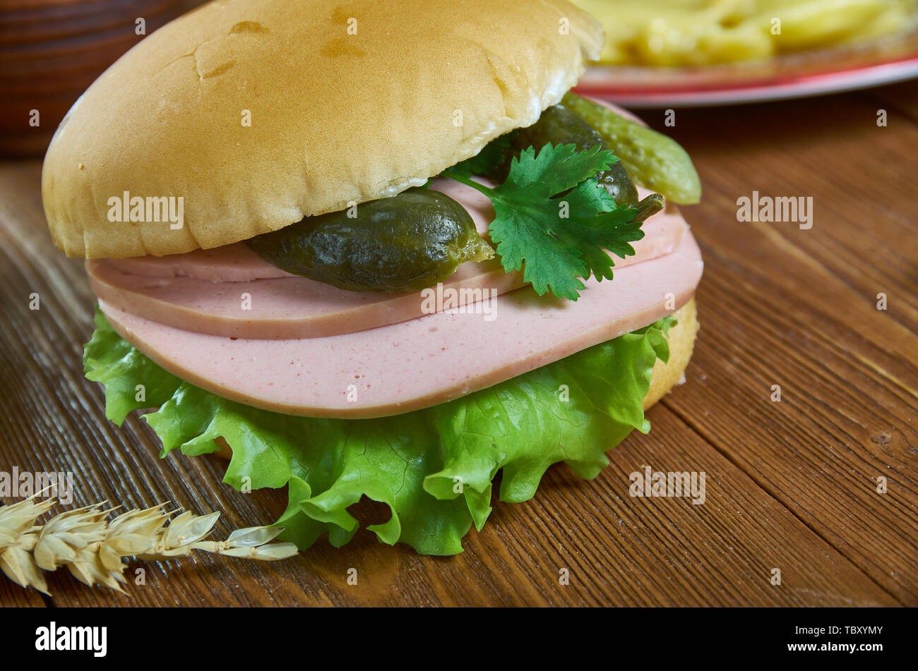Wurstsemmel, traditional Austrian snack , national cuisine, Traditional ...