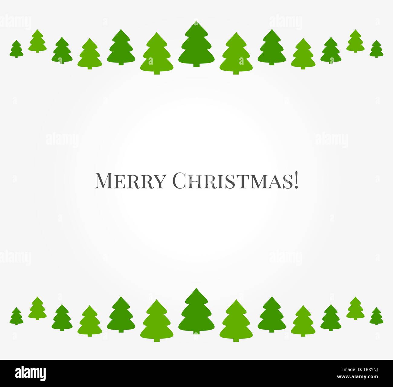 Christmas trees green border. Vector illustration Stock Vector Image ...