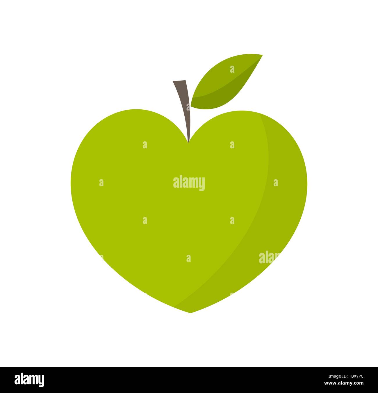 Apple shaped heart Stock Vector Images - Alamy