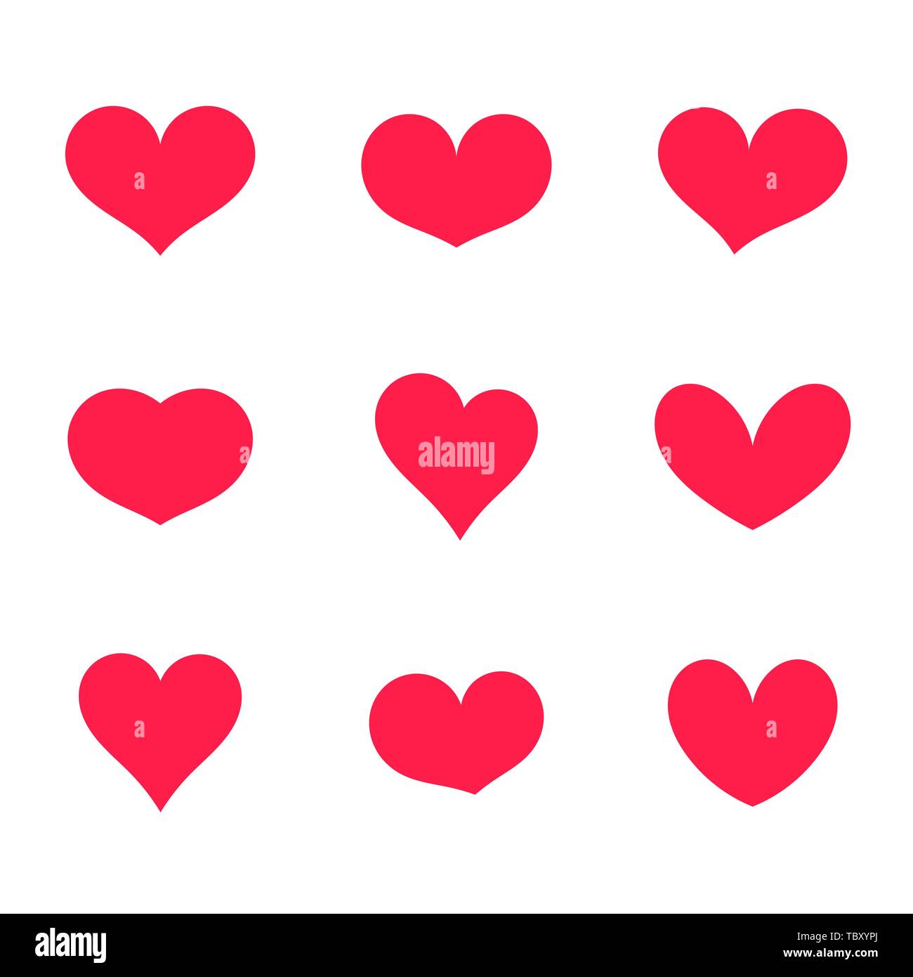 Hearts icons collection. Vector illustration Stock Vector Image & Art ...