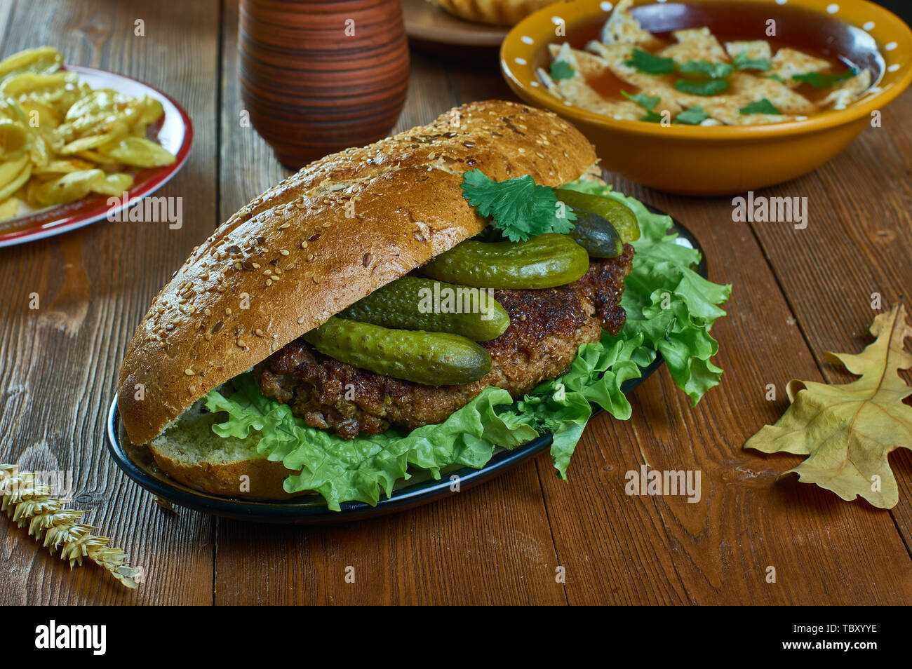 Schnitzelsemmel, German schnitzel in a bun , Austrian national cuisine ...