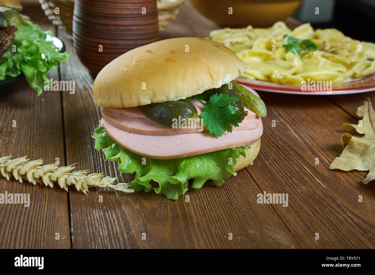 Wurstsemmel, traditional Austrian snack , national cuisine, Traditional ...