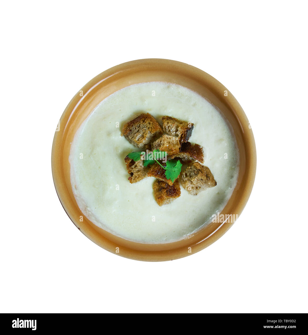Austrian Garlic Soup With Croutons, national cuisine, Traditional ...