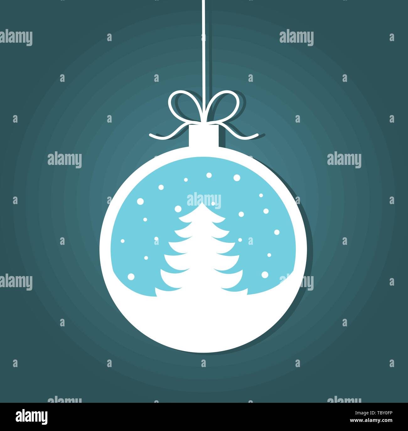 Christmas scene line icon Stock Vector Images - Alamy