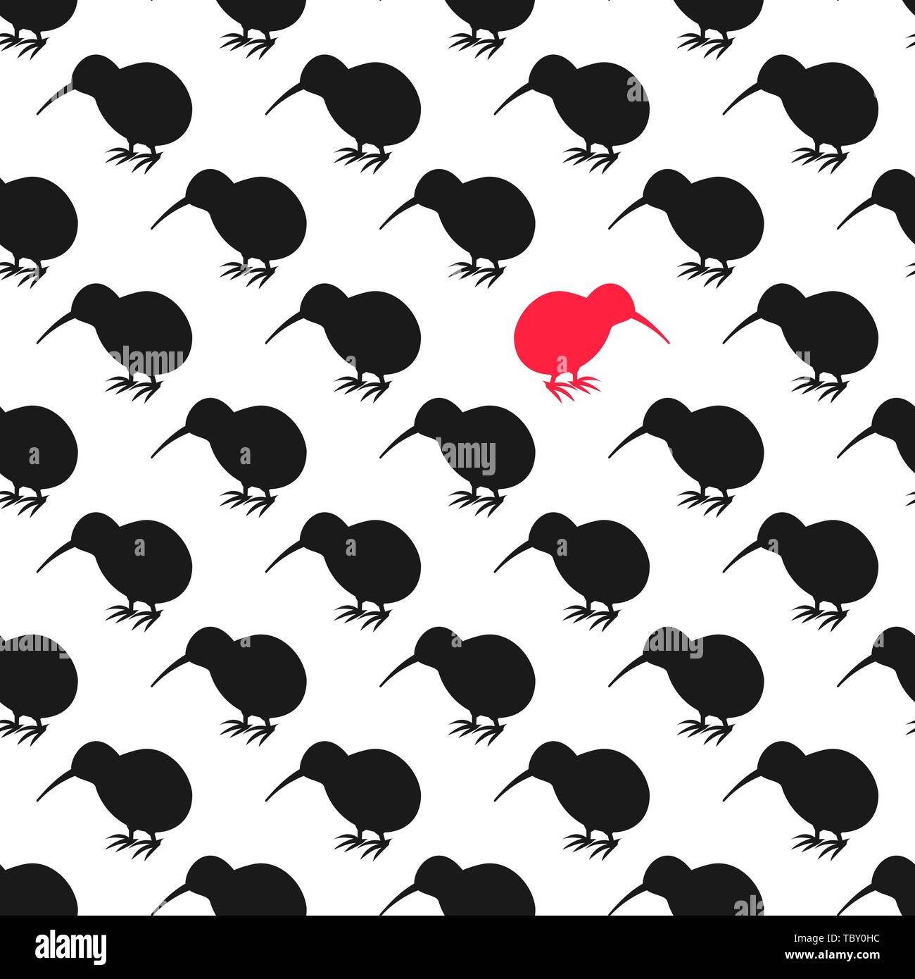Kiwi bird seamless pattern concept. Vector illustration Stock Vector ...