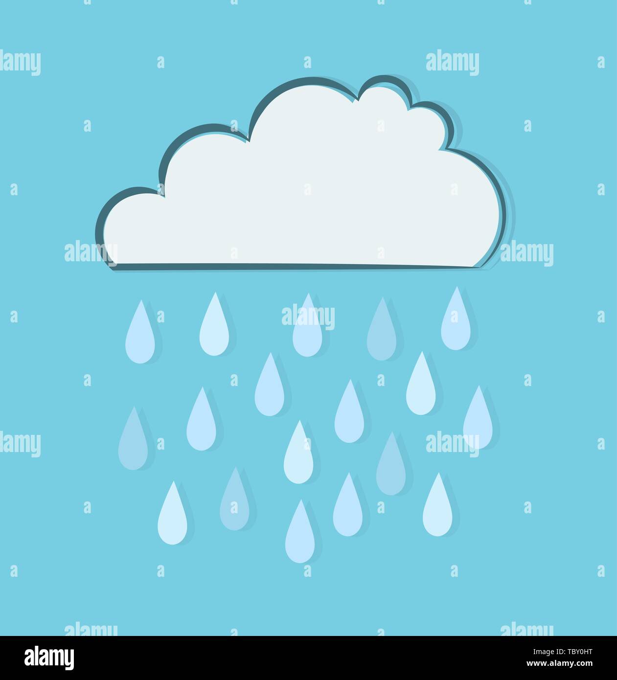 Raining cloud. Vector illustration Stock Vector Image & Art - Alamy