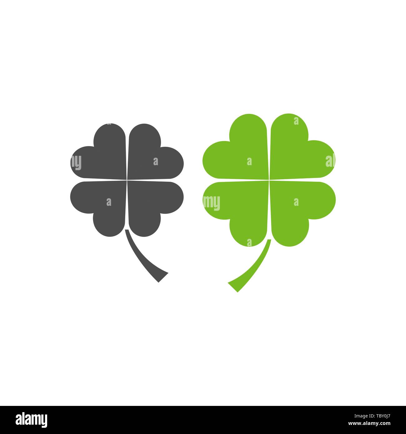 Four leaf clover icons, luck symbol. Vector illustration Stock Vector ...