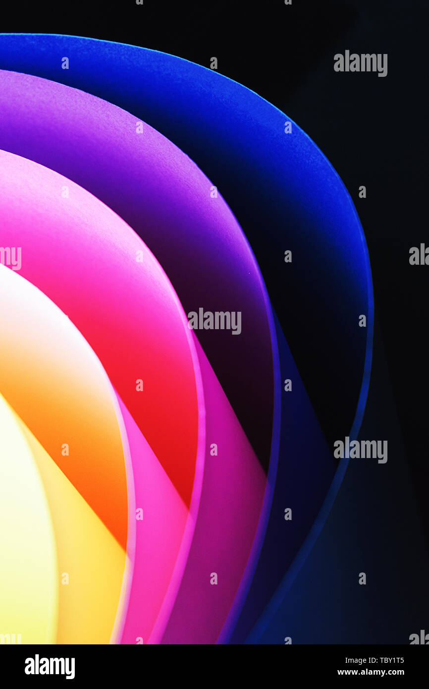 Trendy neon multicolor background from a cardboard of different colors ...