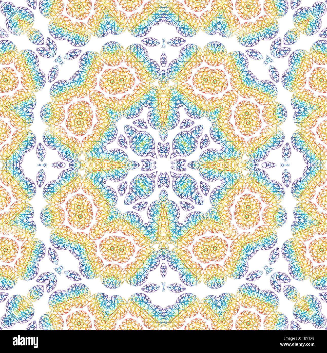 Abstract background with shapes of thin color lines Stock Photo - Alamy