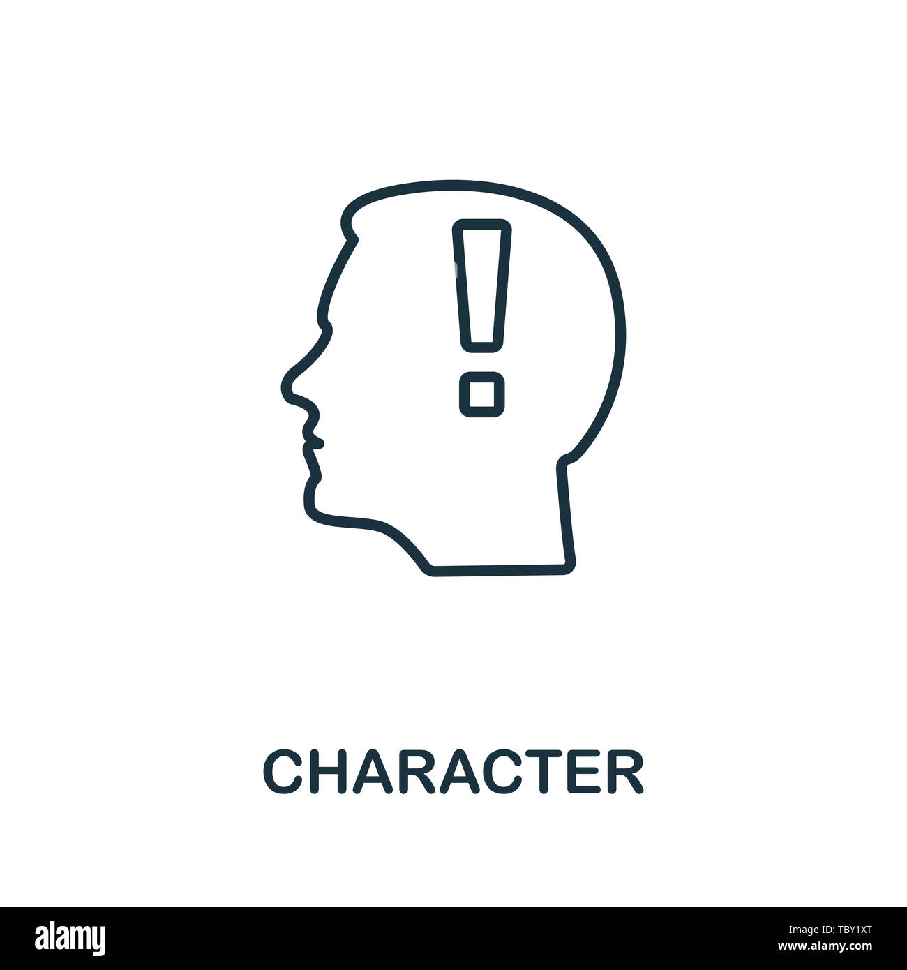Character icon. Outline style thin design from influencer icons ...