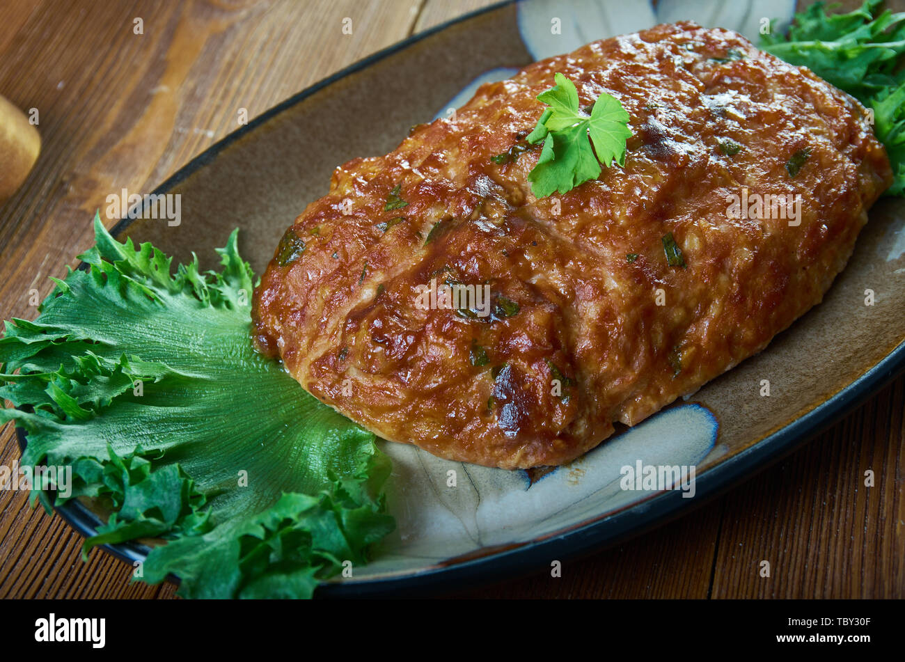 Belgian Meatloaf, Belgian national cuisine, Traditional assorted Asia ...