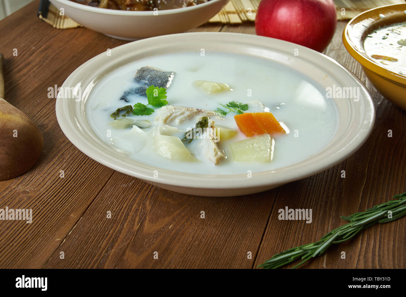 Belgian Flemish Fish Soup, national cuisine, Traditional assorted Asia ...