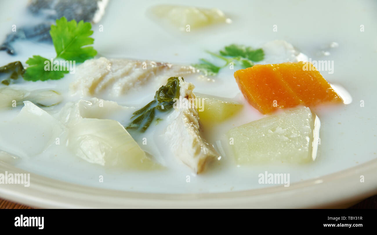 Belgian Flemish Fish Soup, national cuisine, Traditional assorted Asia ...