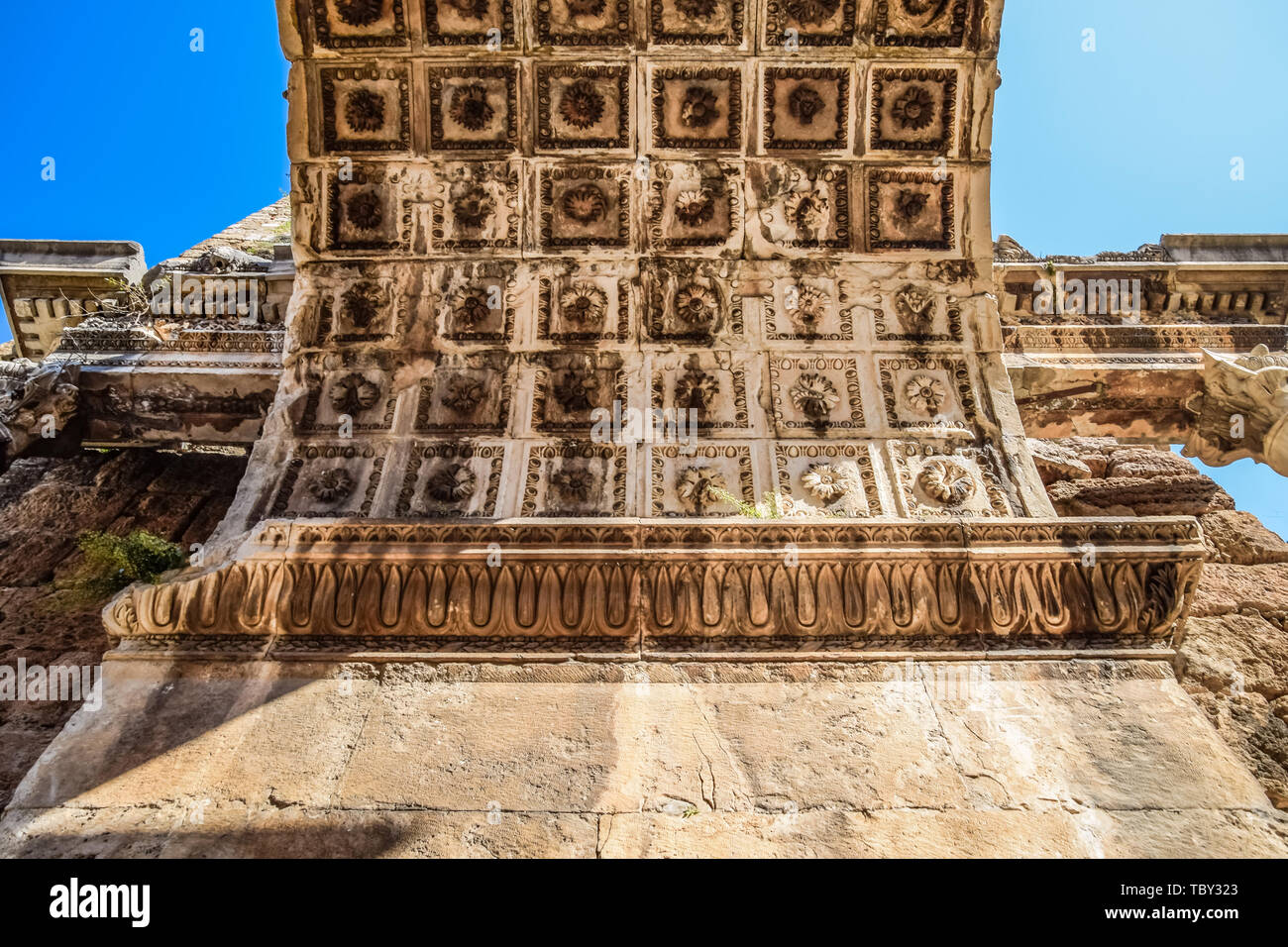 The ceiling of the arch gate adrian. Adrian Gate, Antalya landmark ...