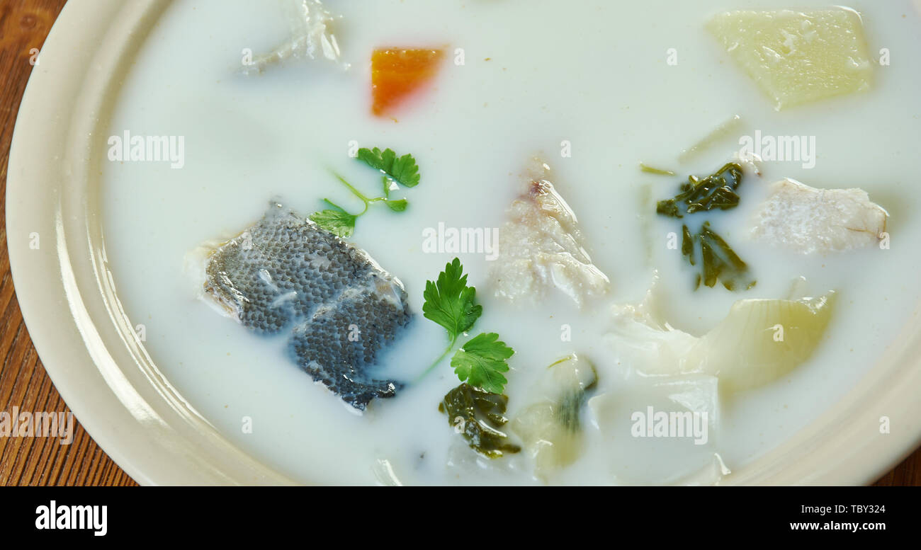 Belgian Flemish Fish Soup, national cuisine, Traditional assorted Asia ...