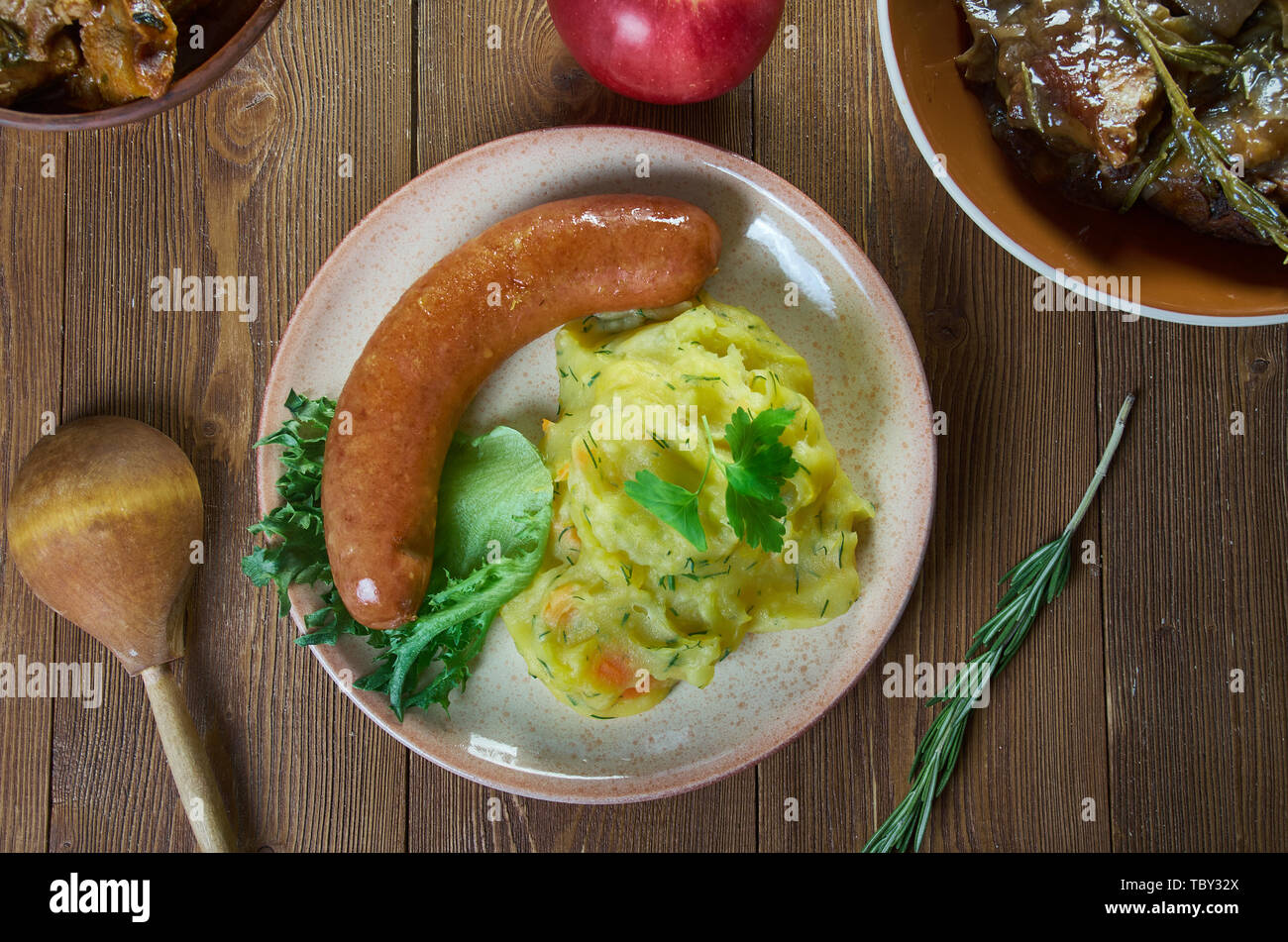 Stoemp, Brussels variant of the stamppot dish, consists of pureed or ...