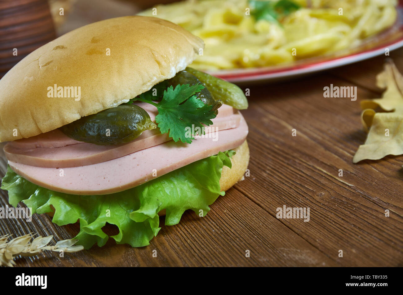 Wurstsemmel, traditional Austrian snack , national cuisine, Traditional ...