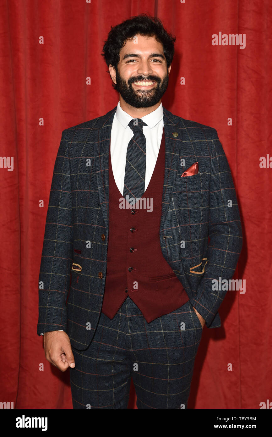 LONDON, UK. June 01, 2019: Charlie De Melo arriving for The British ...