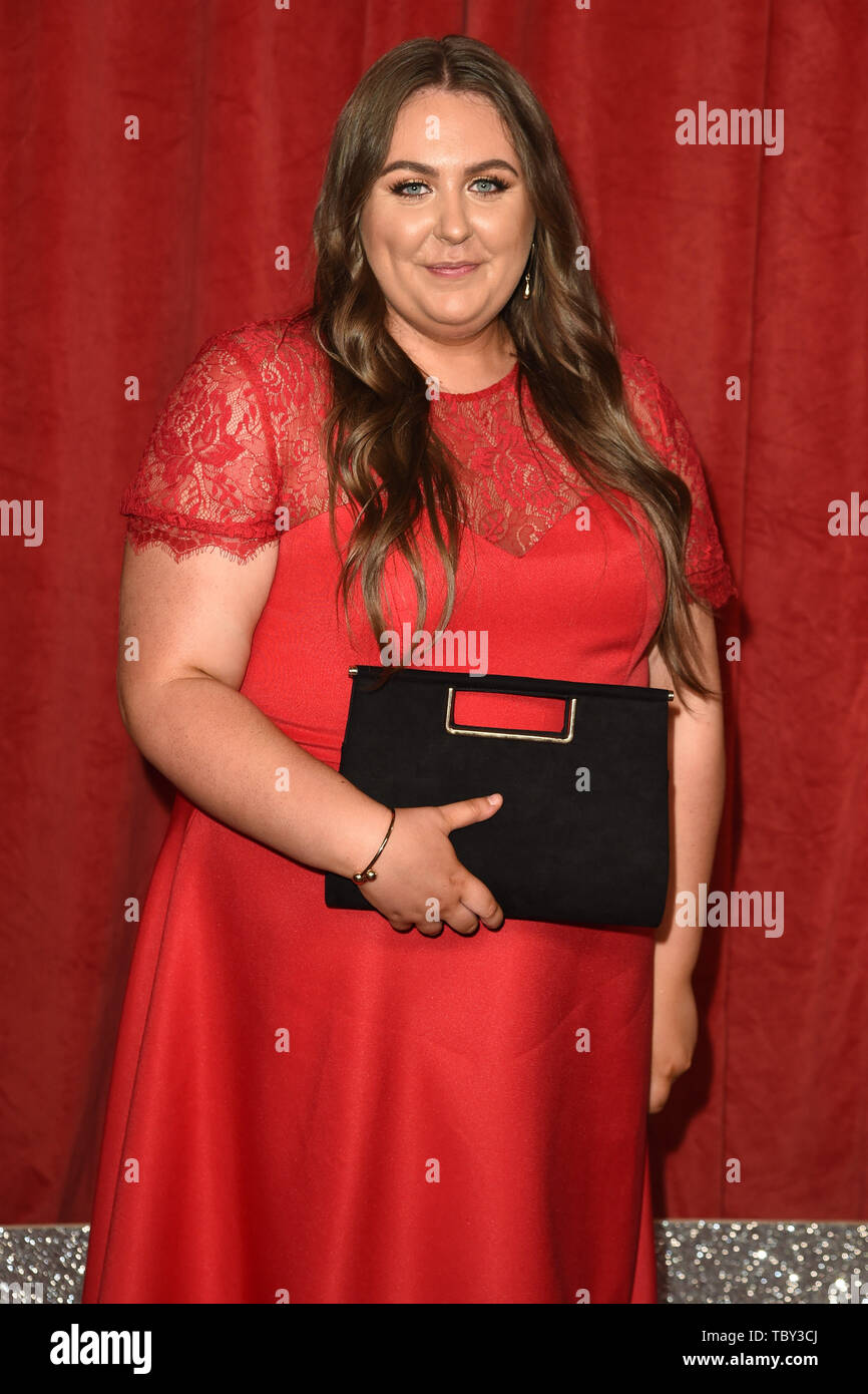LONDON, UK. June 01, 2019: Clair Norris arriving for The British Soap ...