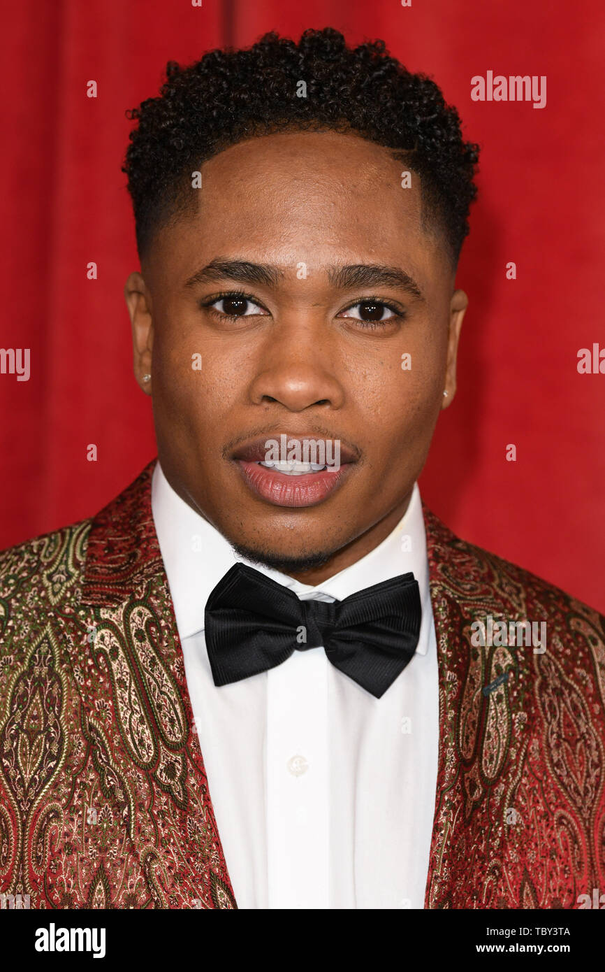 LONDON, UK. June 01, 2019: Imran Adams arriving for The British Soap ...