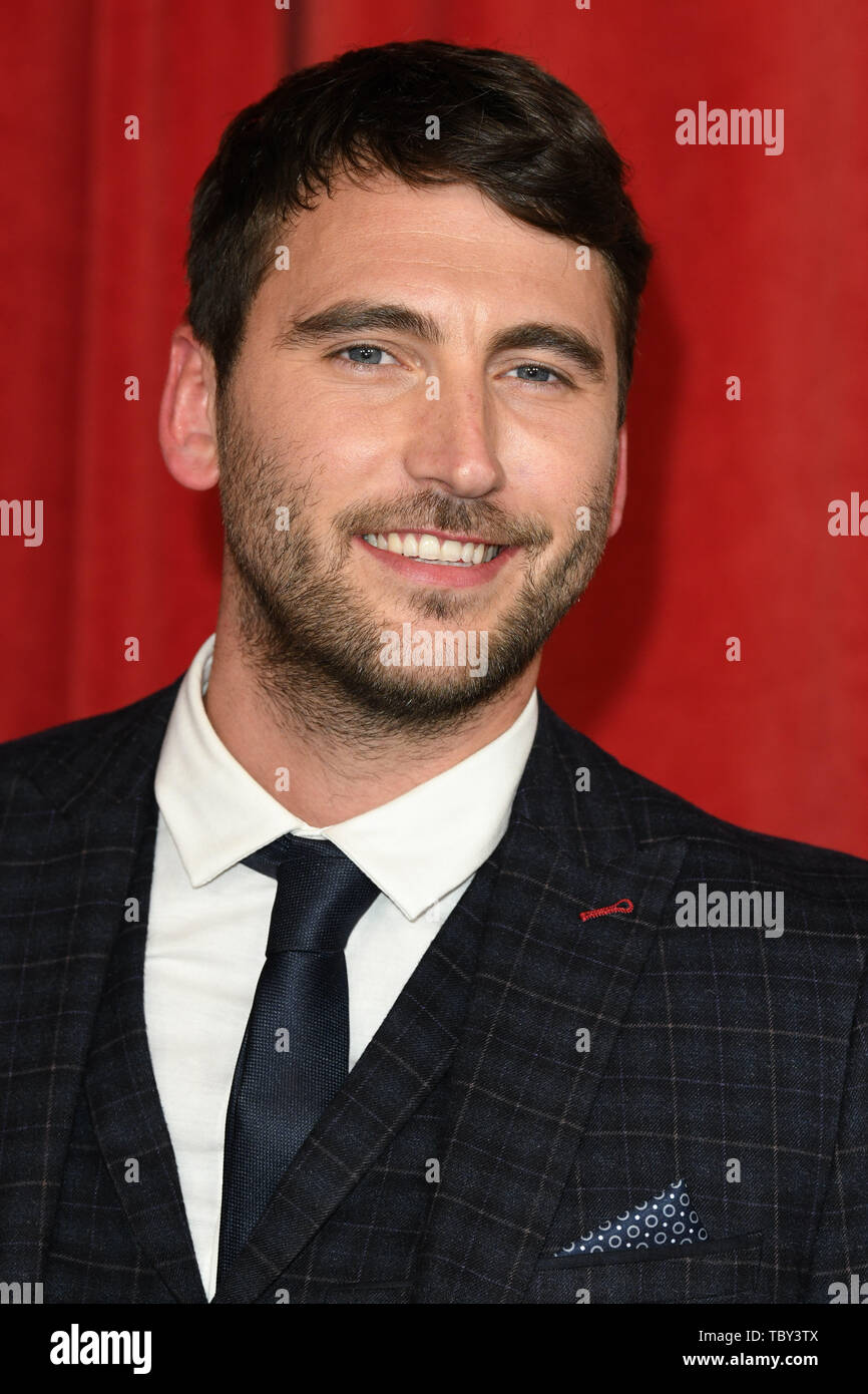 LONDON, UK. June 01, 2019: Jacob Roberts arriving for The British Soap ...