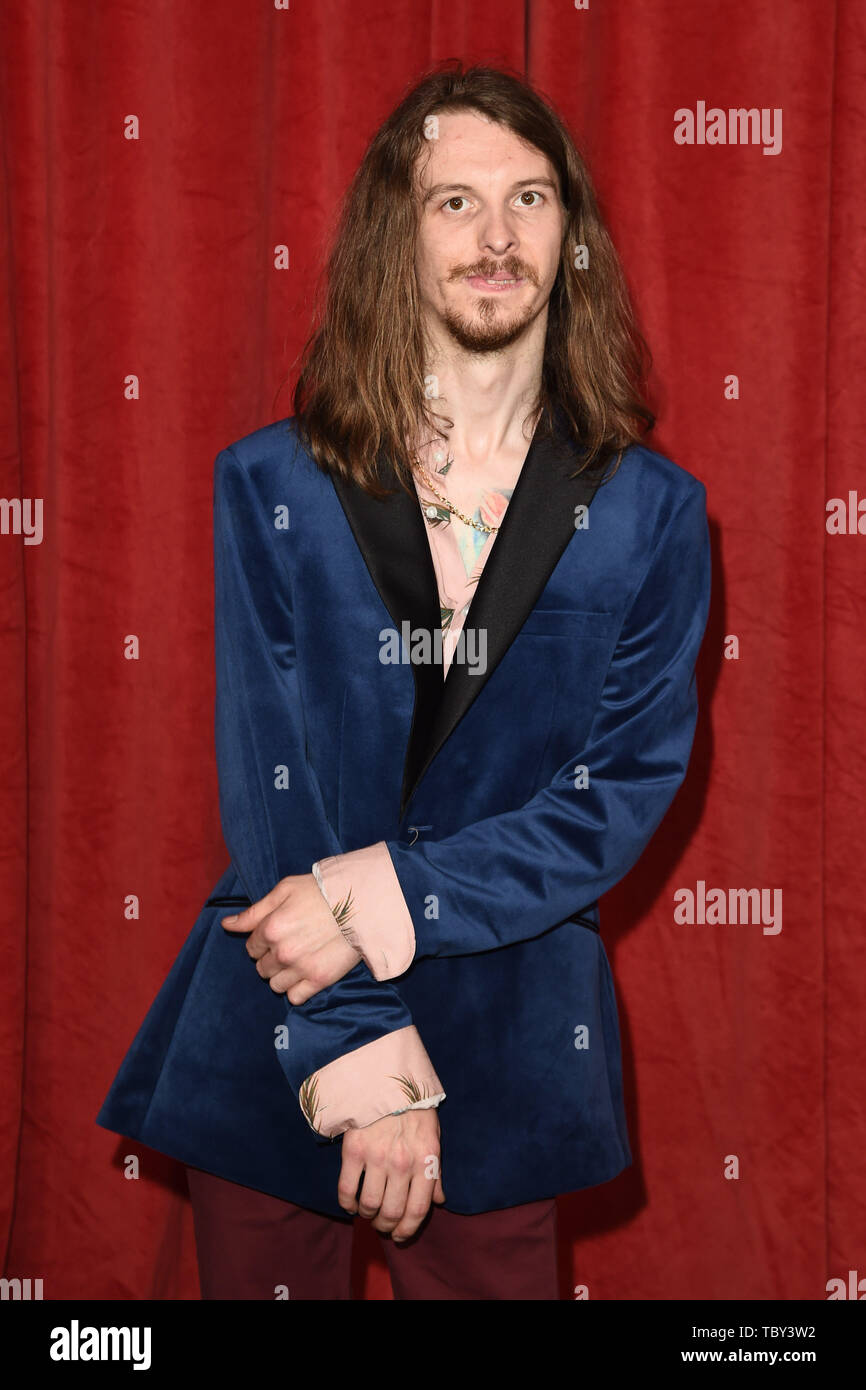 LONDON, UK. June 01, 2019: James Moore arriving for The British Soap ...