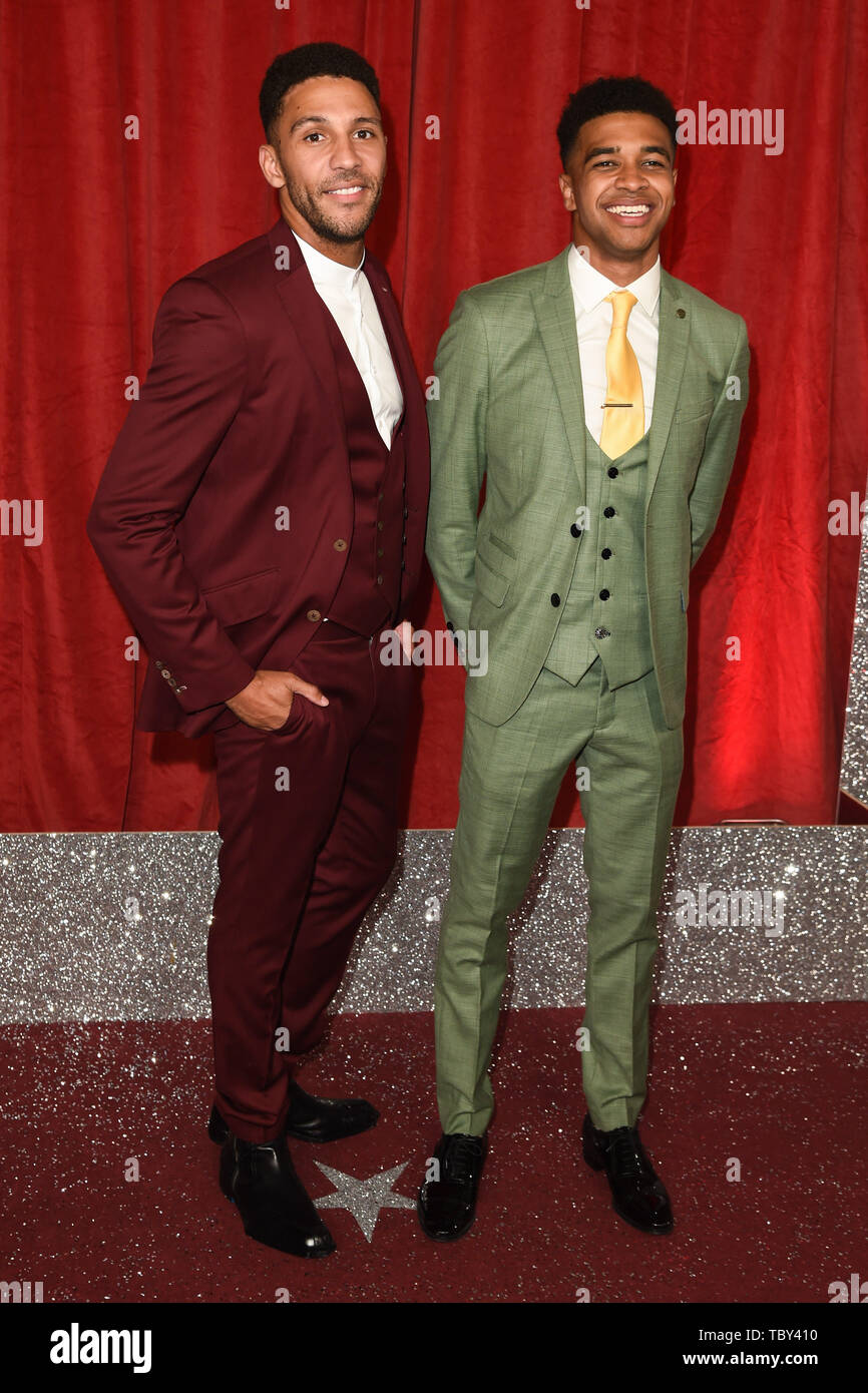 LONDON, UK. June 01, 2019: Jurell Carter arriving for The British Soap ...
