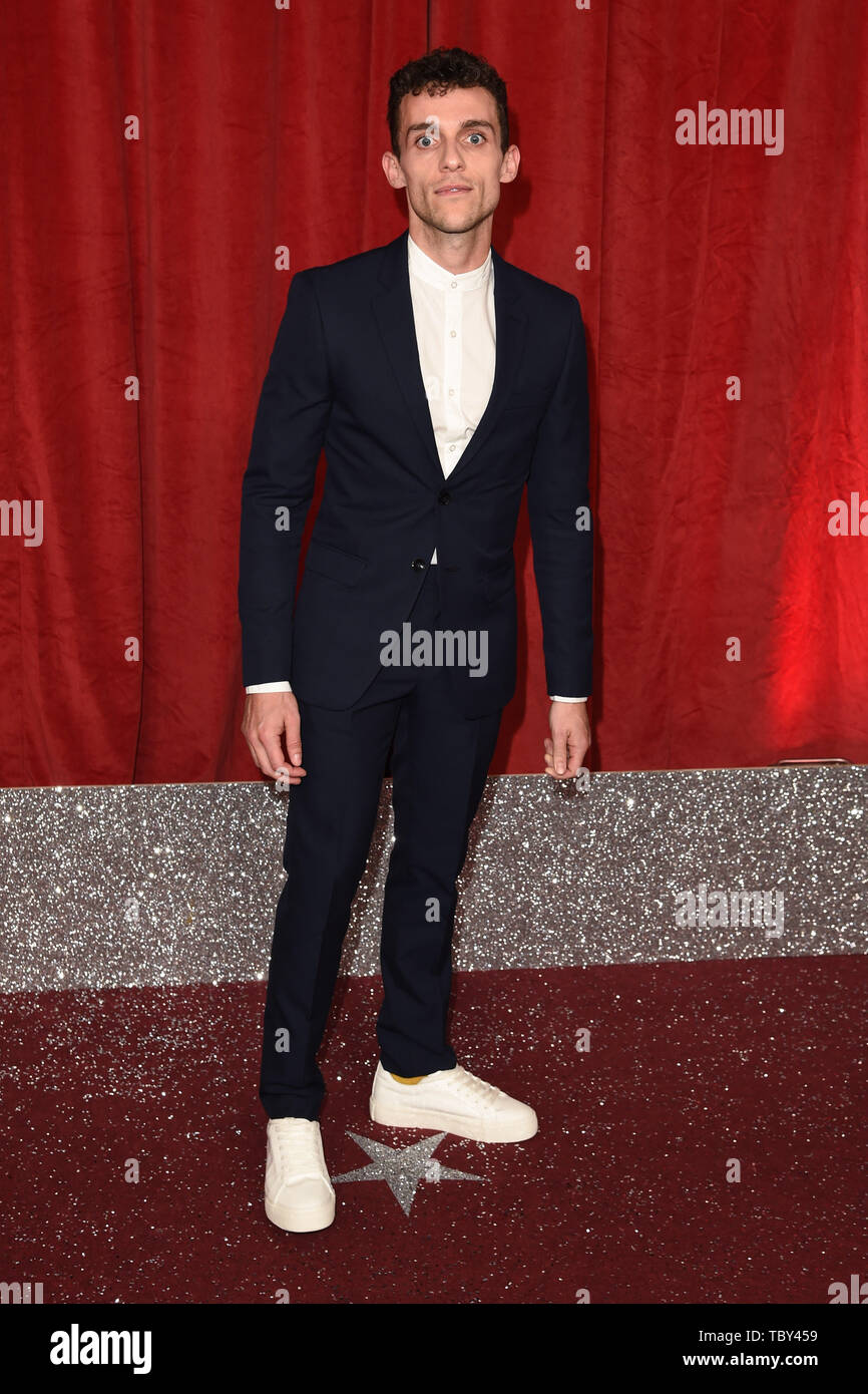 LONDON, UK. June 01, 2019: Luke Jerdy arriving for The British Soap ...