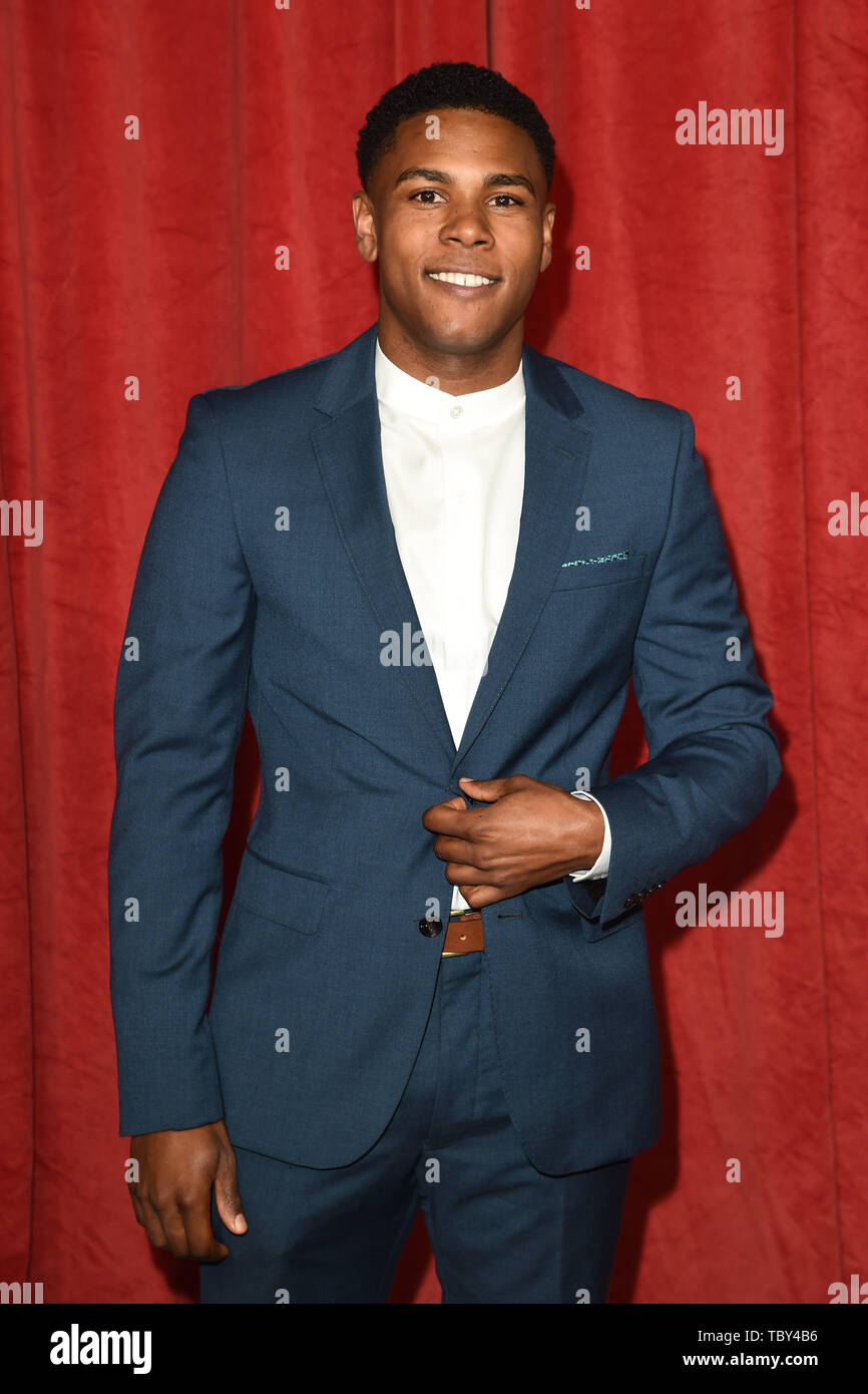 LONDON, UK. June 01, 2019: Nathan Graham arriving for The British Soap ...