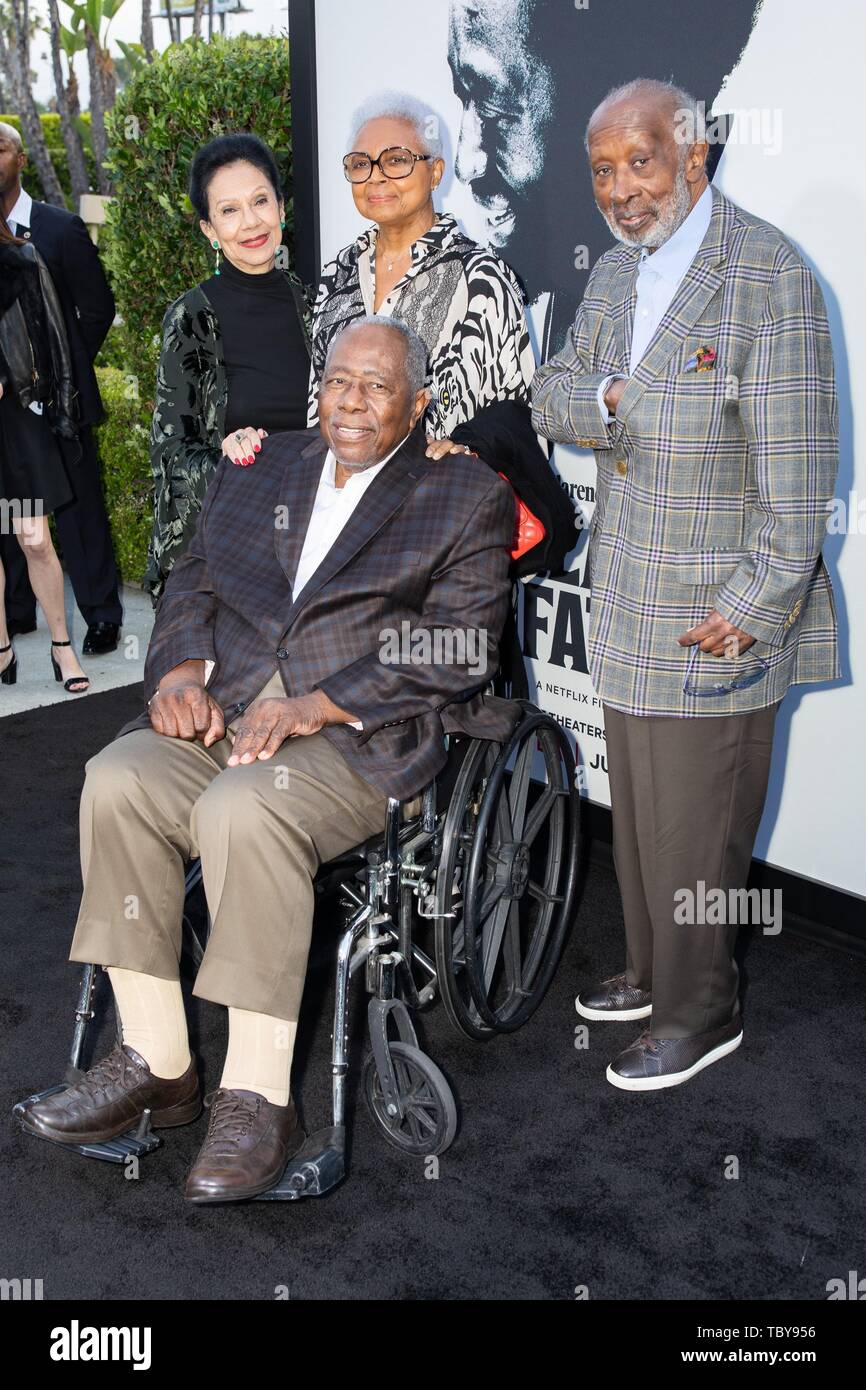 Los Angeles, CA, USA. 3rd June, 2019. Jacqueline Avant, Hank Aaron ...