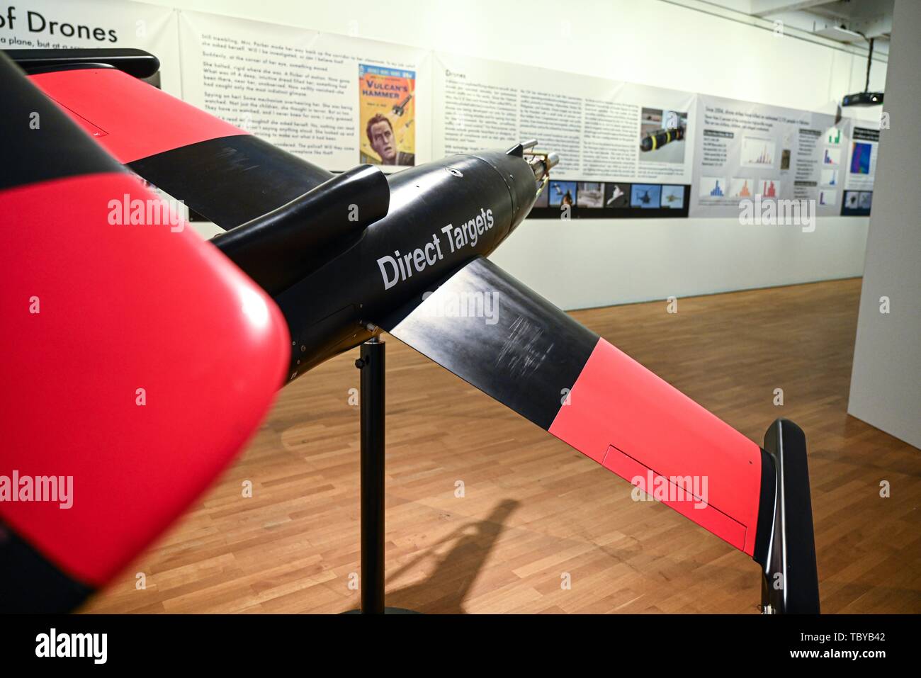 Friedrichshafen, Germany. 04th June, 2019. A drone with the inscription ...