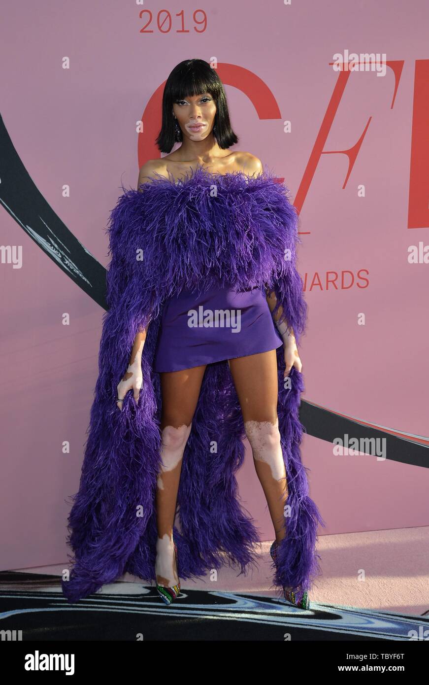 Winnie Harlow at arrivals for 2019 Council of Fashion Designers of ...