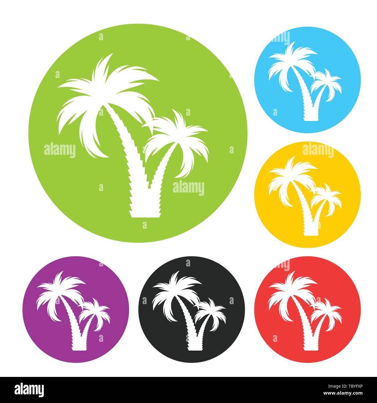 Simple palm tree silhouette. Vector Illustration EPS10 Stock Vector ...