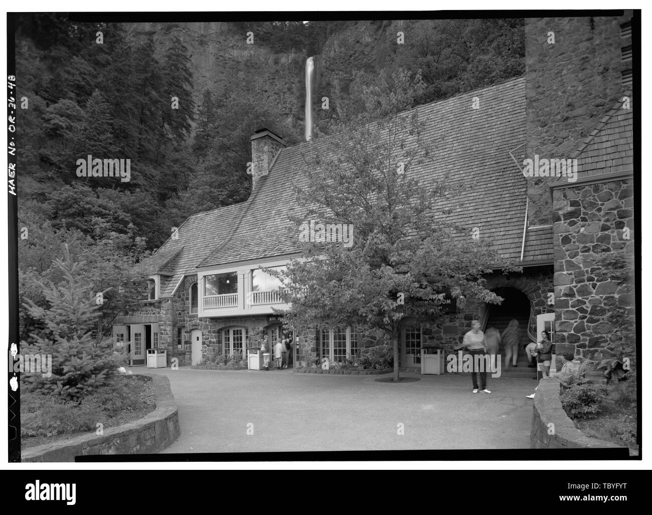 MULTNOMAH FALLS LODGE, LOOKING 116 DEGREES EASTSOUTHEAST. Historic ...