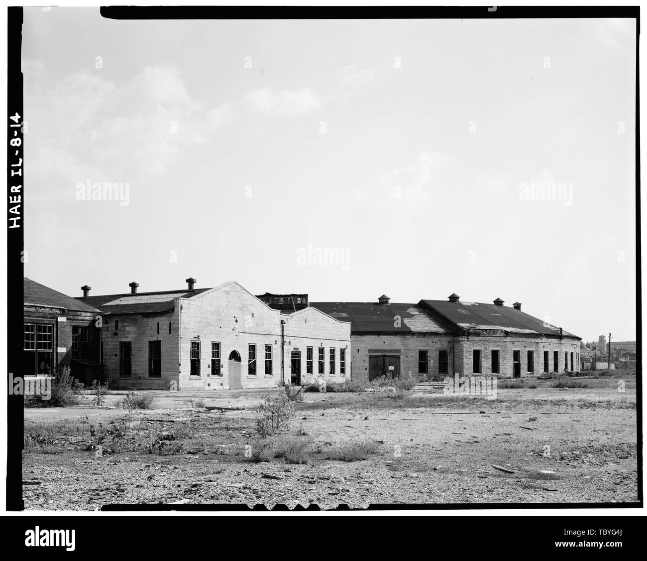 Machine shops A and B, and Roundhouse (1856 and 1859 portions) facing ...