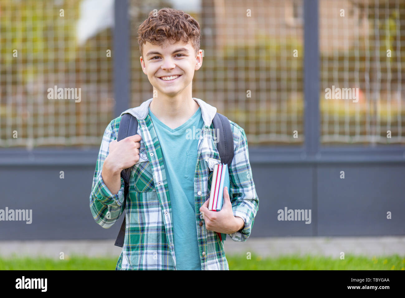 Man looking back school hi-res stock photography and images - Alamy