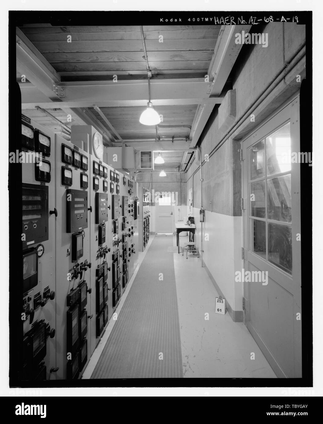 Main Control Room, view to the east. The door to the motor room is to ...