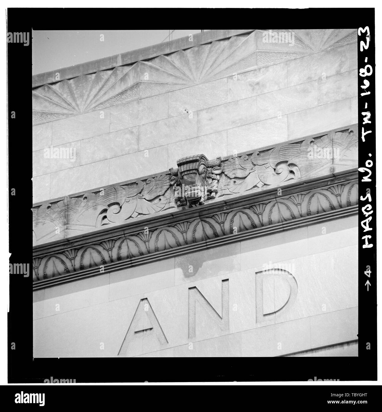 Main elevation,buffalo head on cornice Davidson County Courthouse and ...